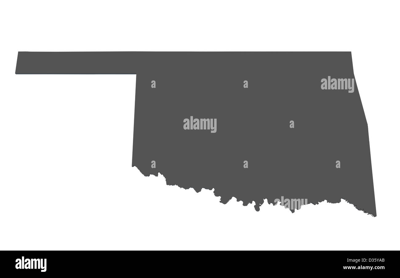 Map of the state of Oklahoma - USA Stock Photo - Alamy