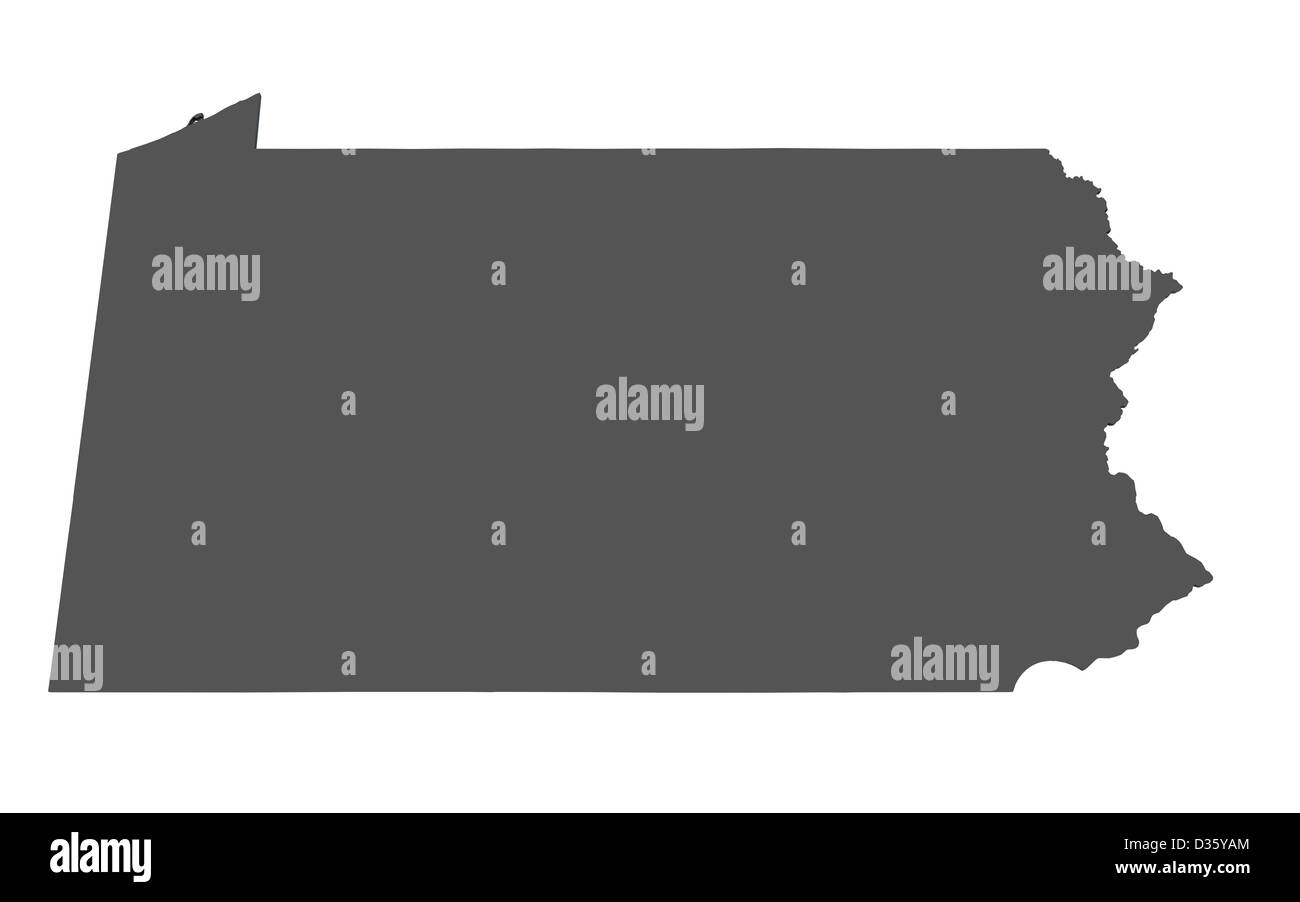 Pennsylvania state map hi-res stock photography and images - Alamy