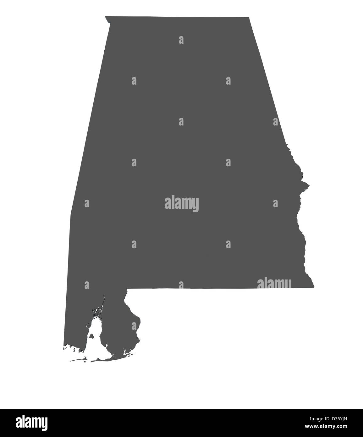 Map of the state of alabama - USA Stock Photo - Alamy