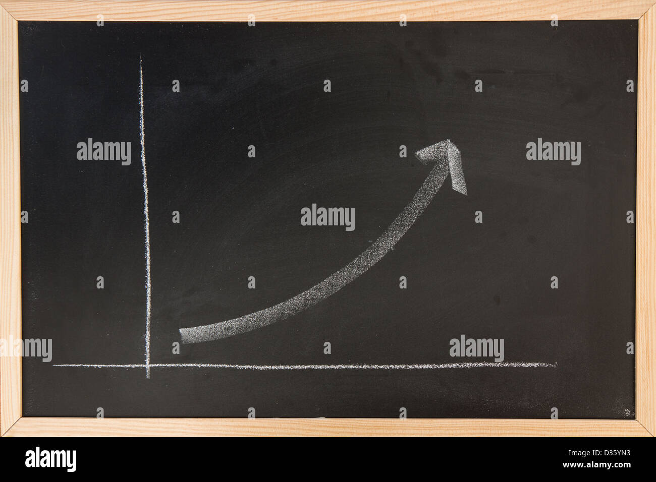 Blackboard with chalk graph Stock Photo - Alamy