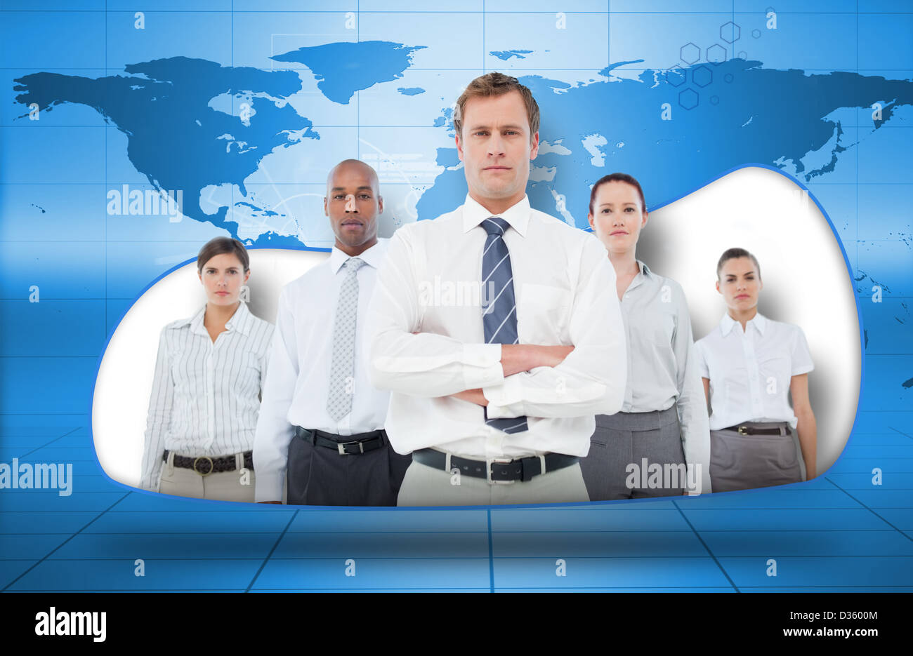 Business team world map hi-res stock photography and images - Alamy