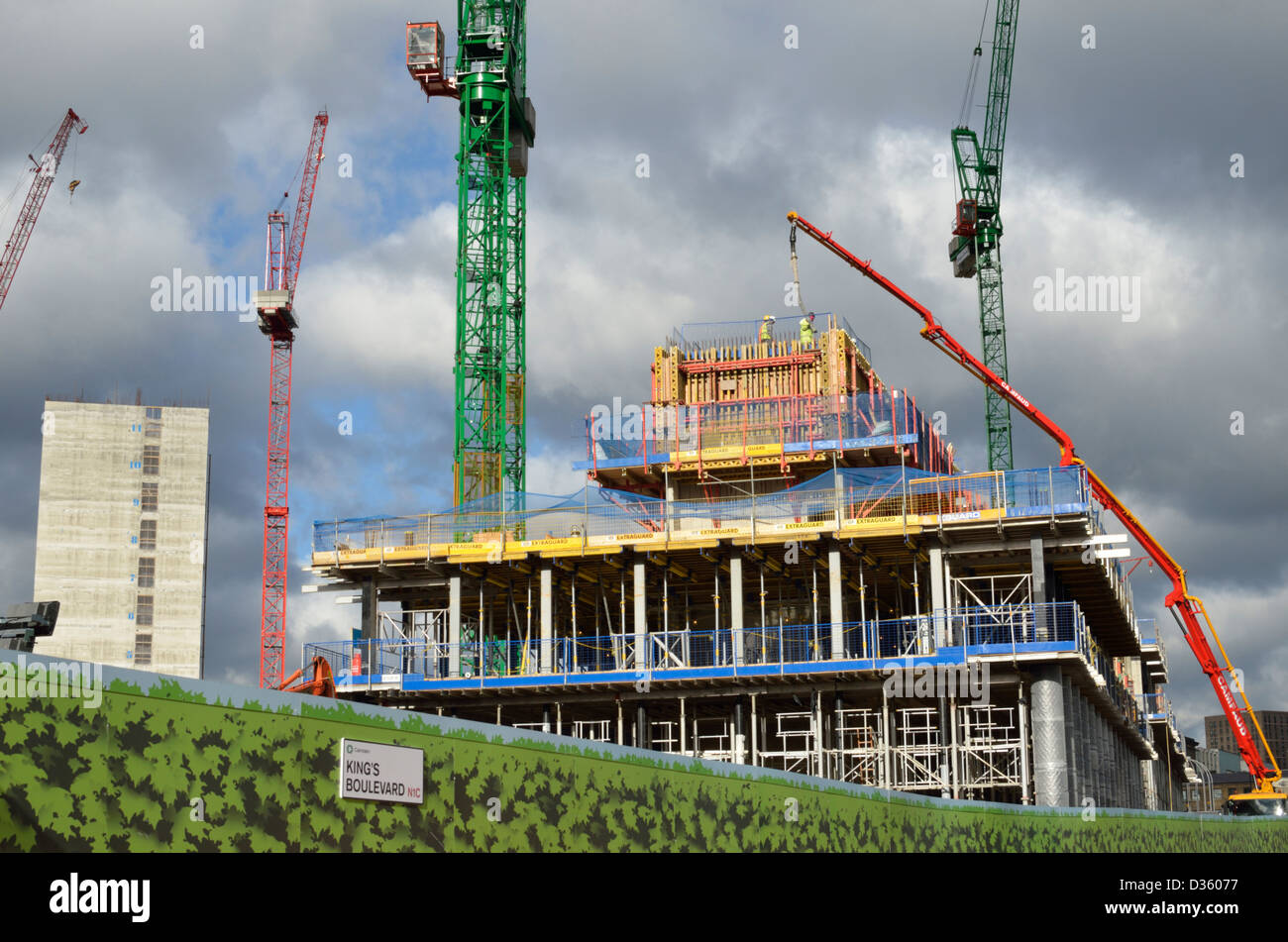 Pancras Square development construction, King's Cross, London, UK Stock ...