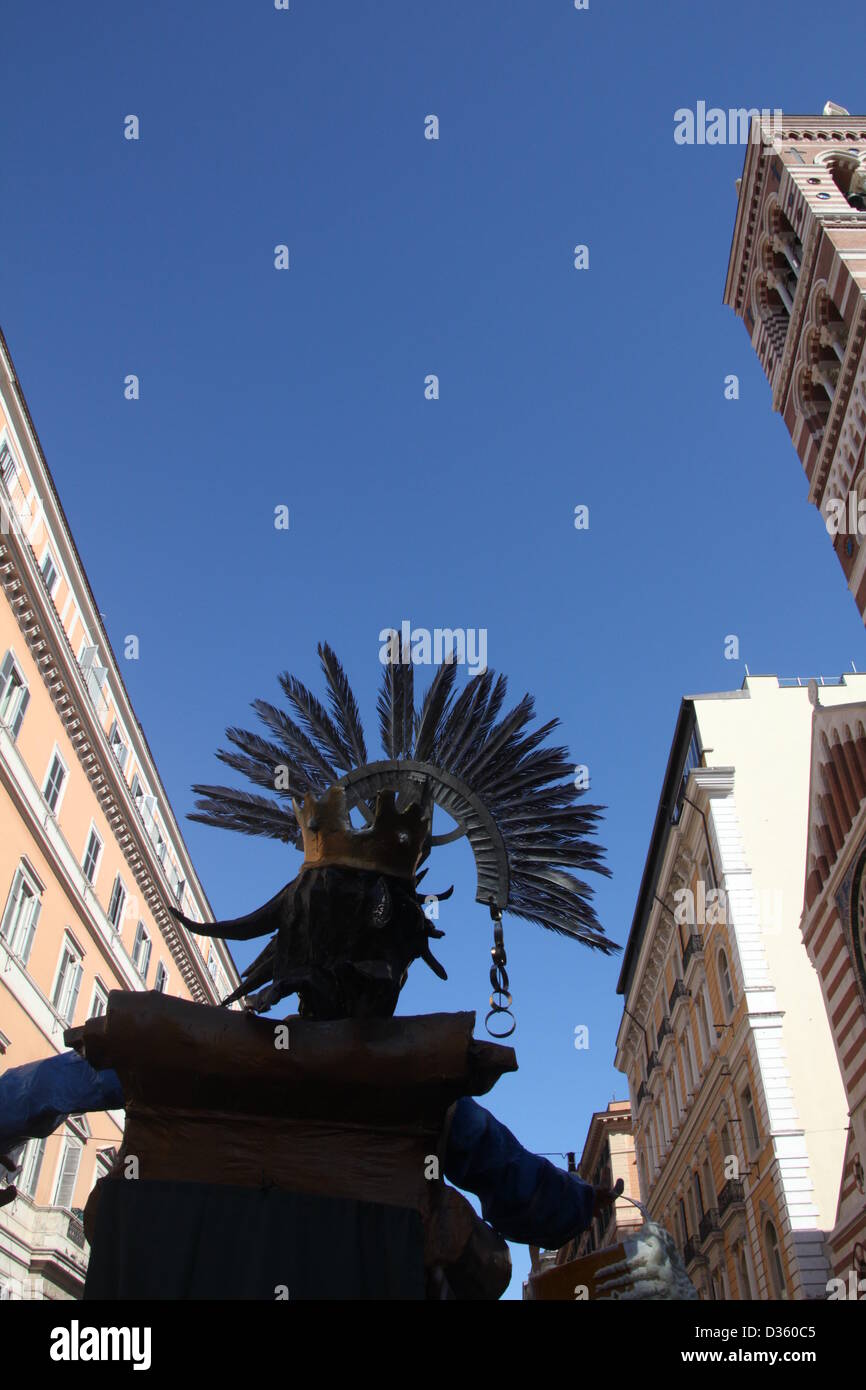 10 Feb 2013 Carnival Procession on Via Nazionale Street in Rome Italy ...