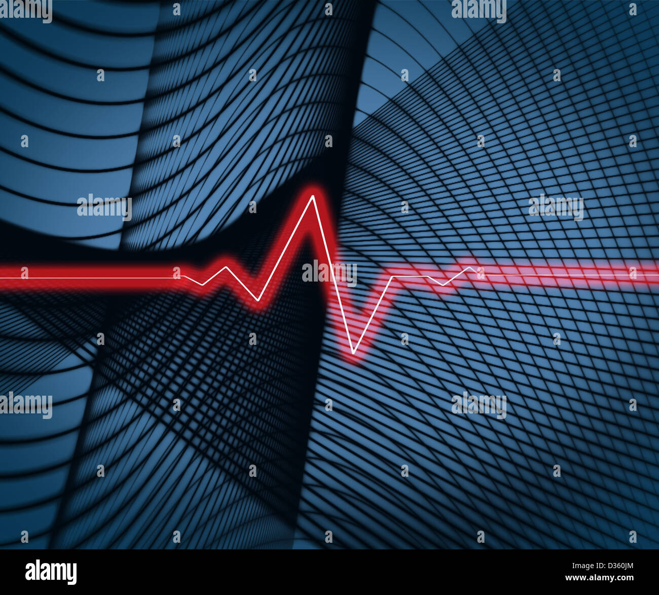 Red ECG line on black background Stock Photo - Alamy