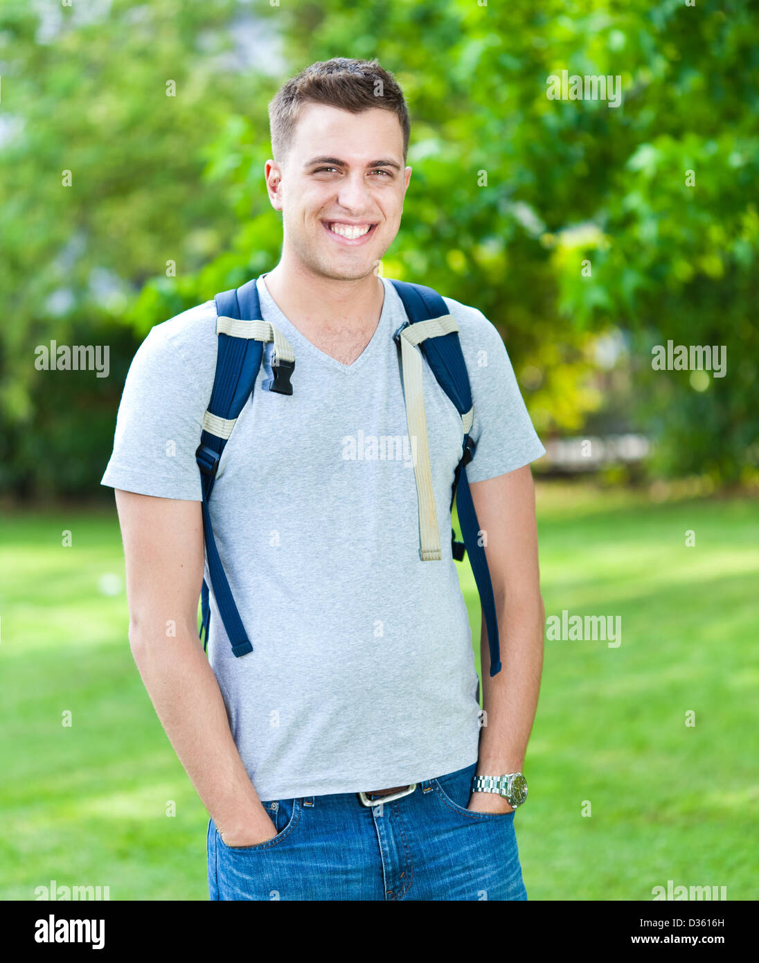 Portrait of an handsome student Stock Photo - Alamy