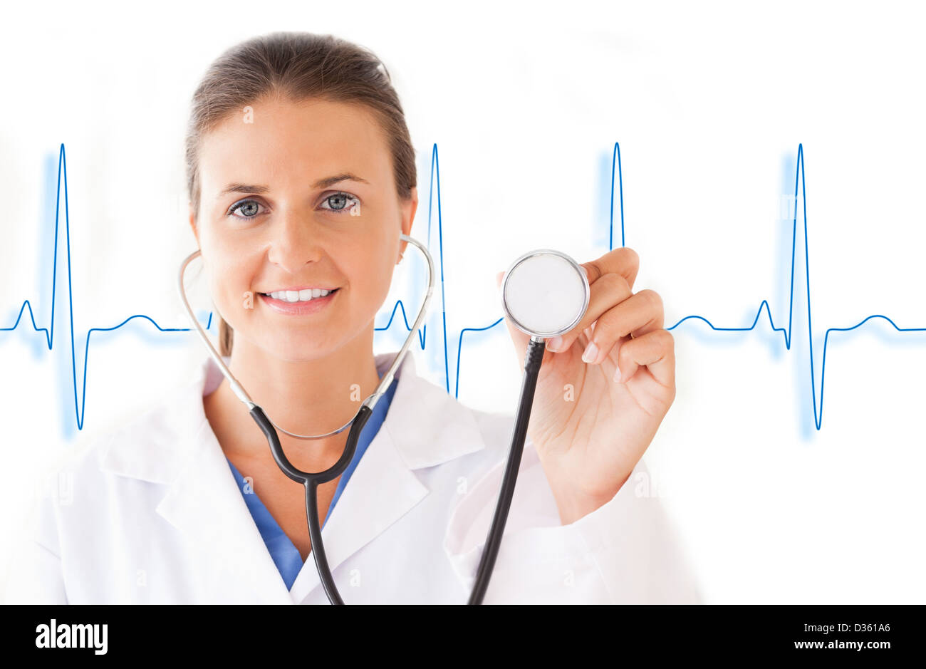 Smiling young female cardiology hi-res stock photography and images - Alamy