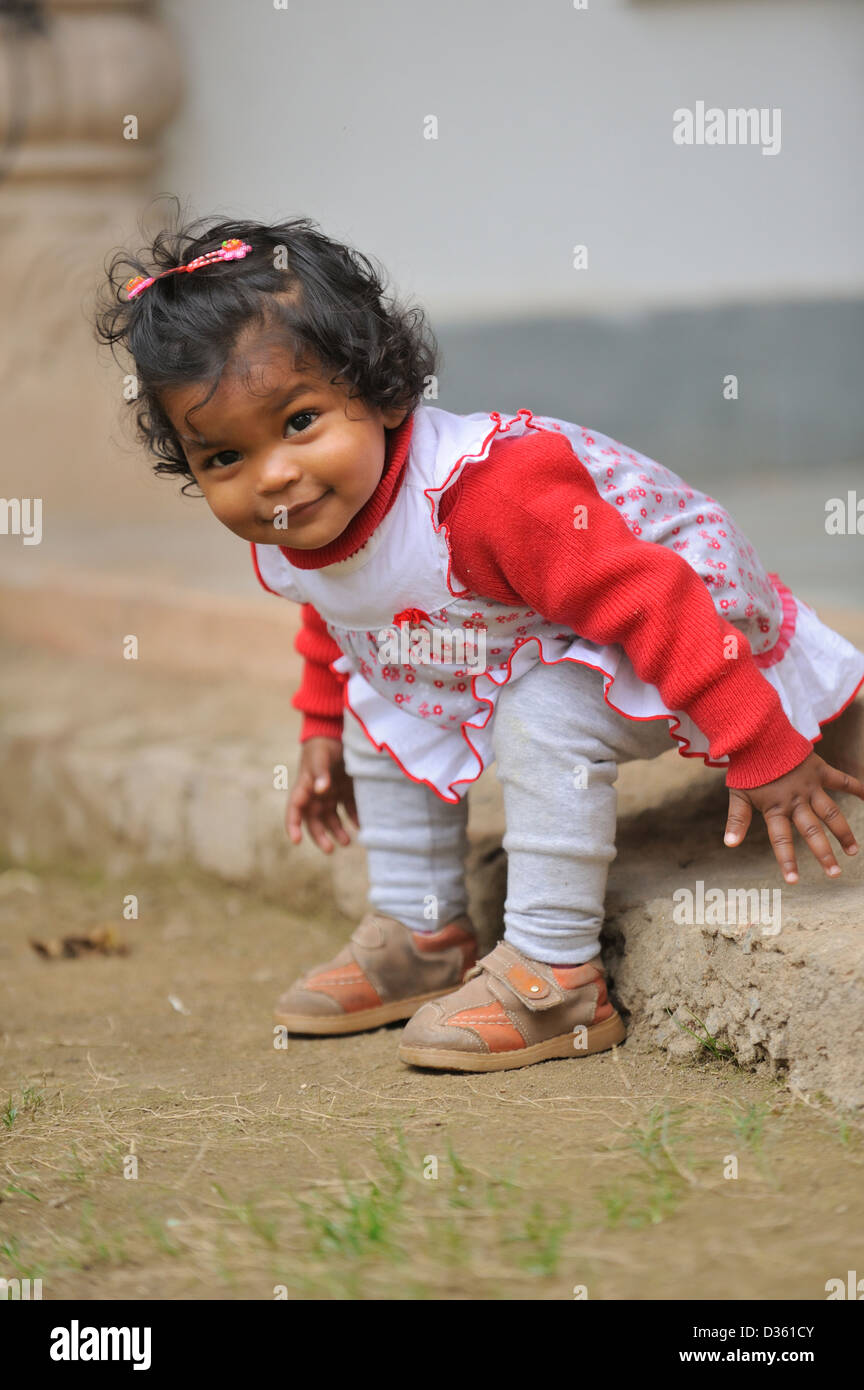 Happy Indian baby girl Stock Photo - Alamy
