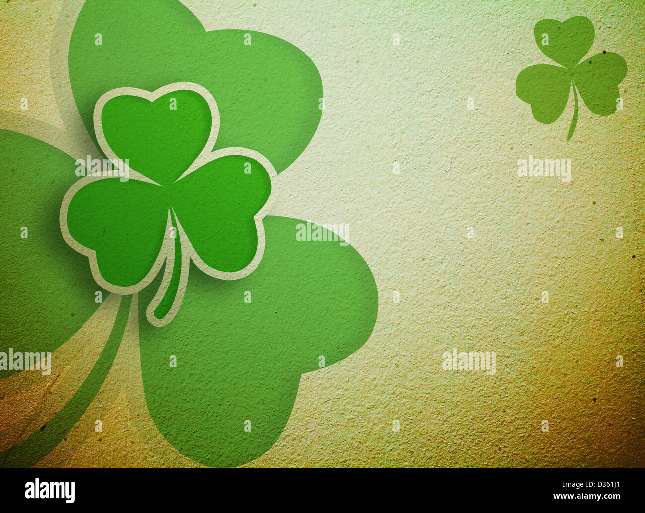 Shamrock wall design Stock Photo - Alamy