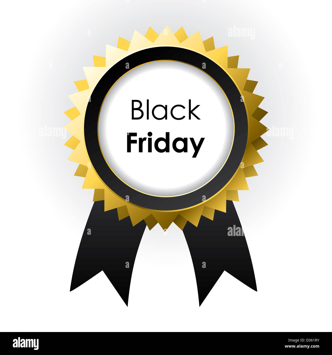 vector Black Friday label with ribbons Stock Photo - Alamy