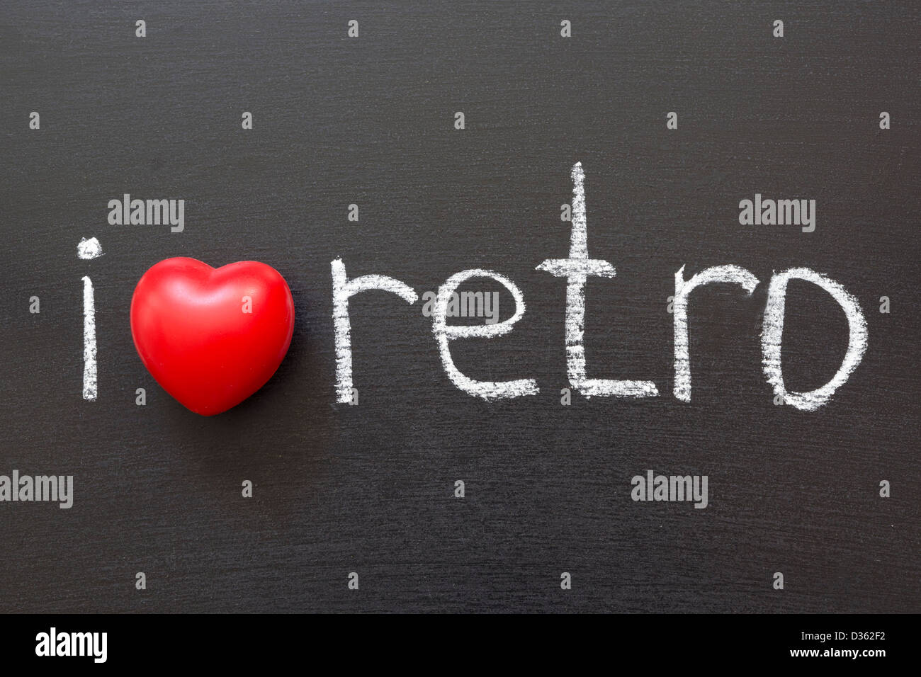 I love retro phrase handwritten on the school blackboard Stock Photo ...