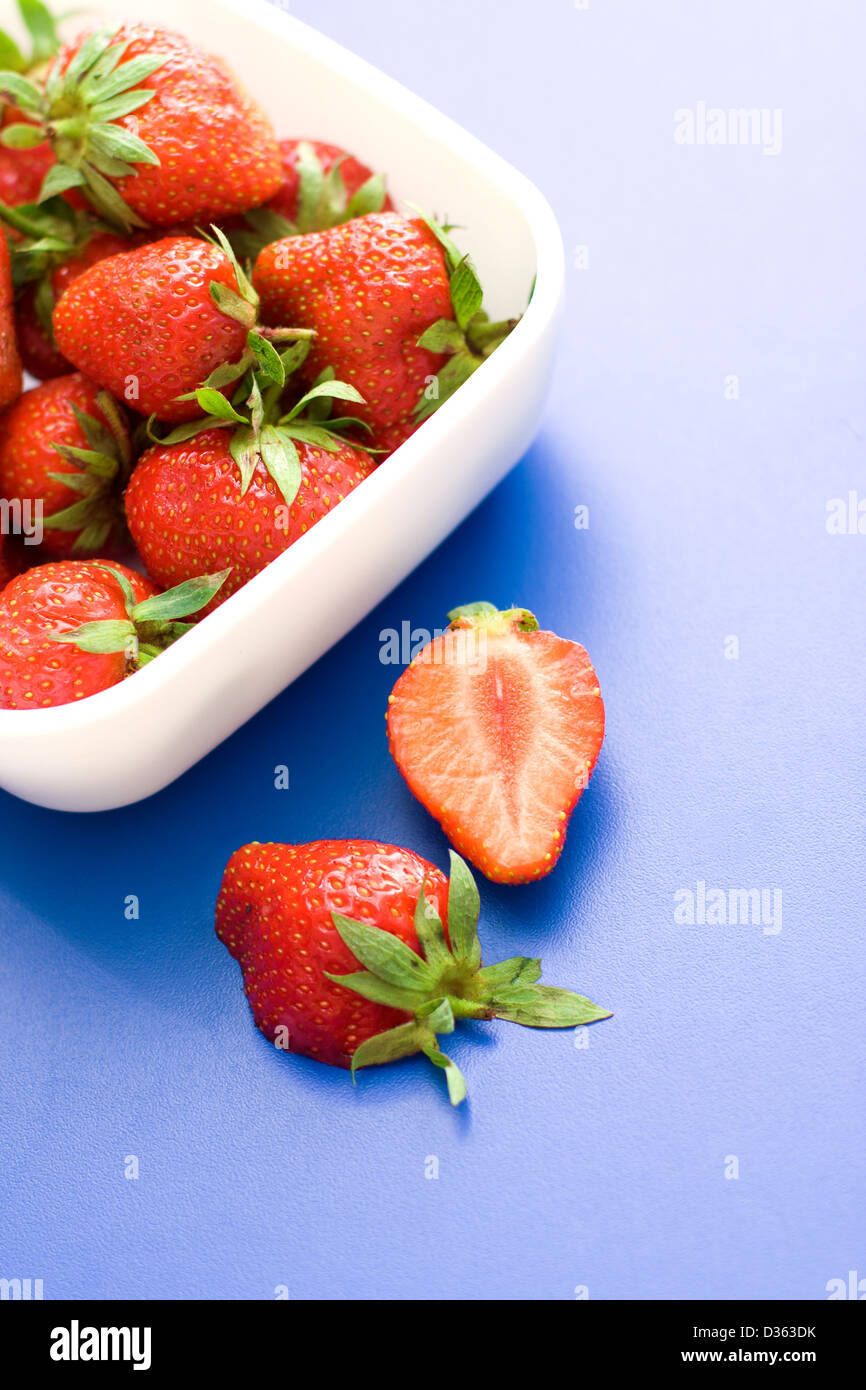 Strawberry cut in half hi-res stock photography and images - Alamy
