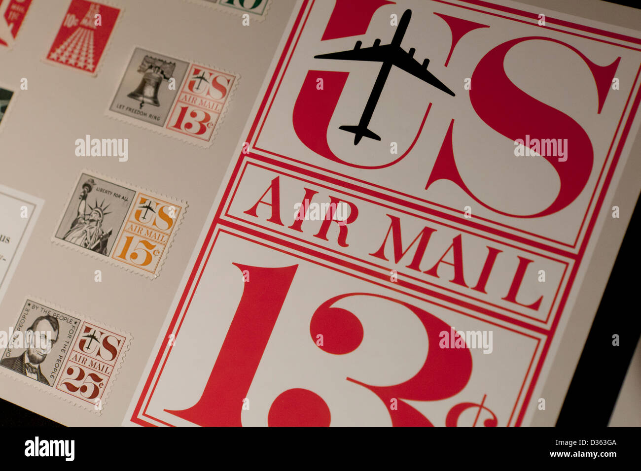 US Air Mail stamps Stock Photo - Alamy