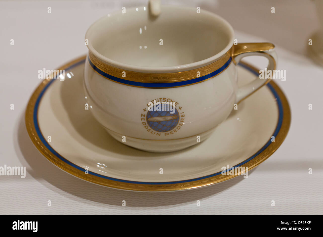Coffee cup used on the Hindenburg Stock Photo - Alamy