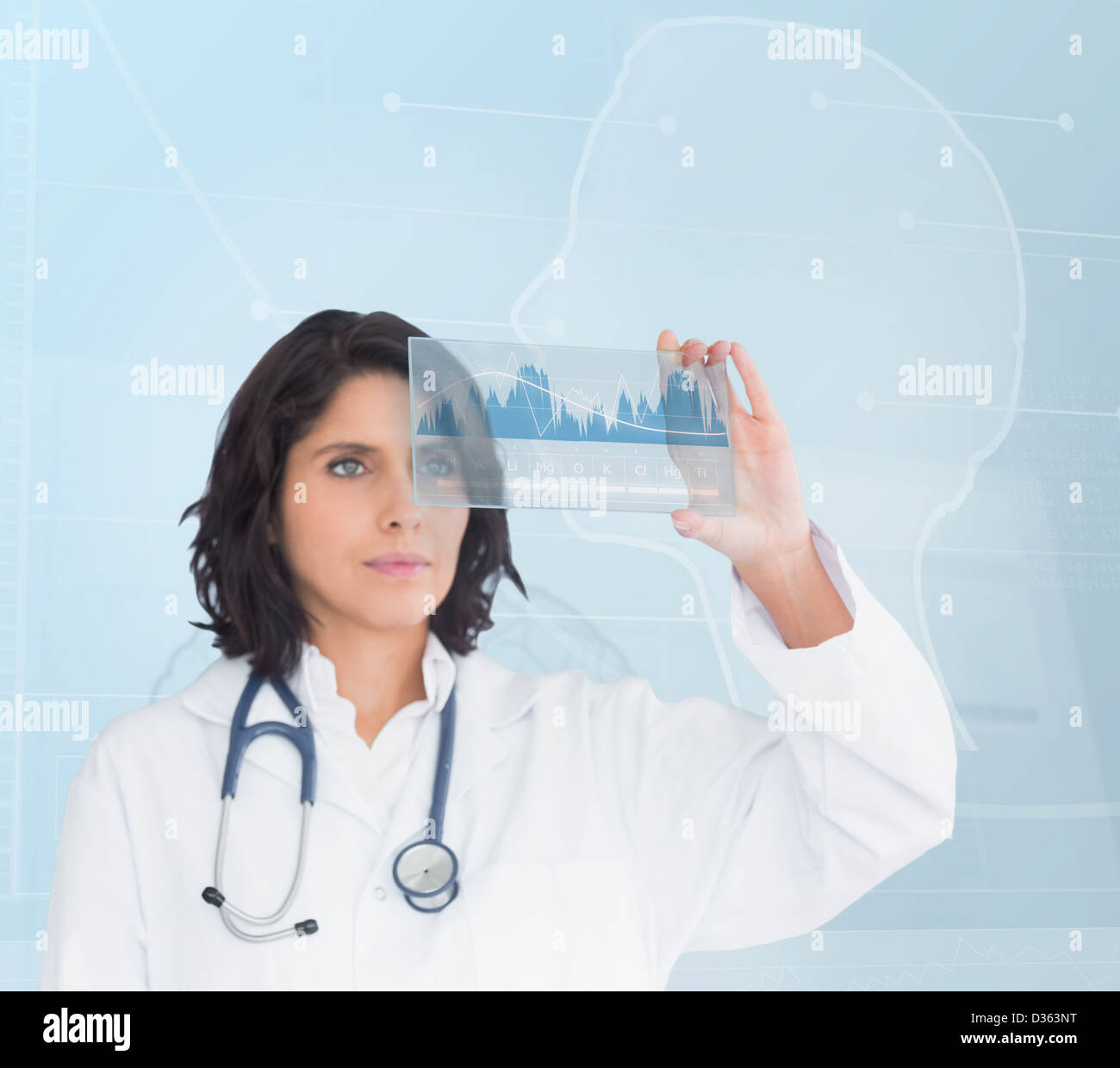 Serious brunette woman lab hi-res stock photography and images - Alamy