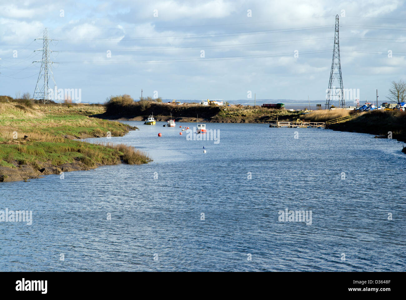estuary of river rhymney cardiff south wales uk Stock Photo - Alamy