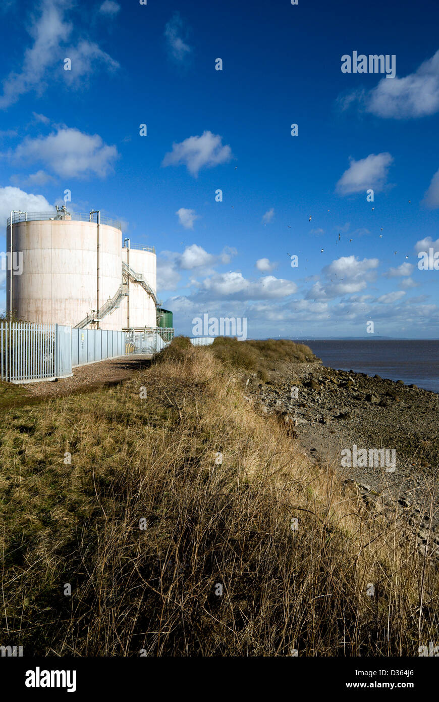 water treatment works rover way cardiff south wales uk Stock Photo - Alamy