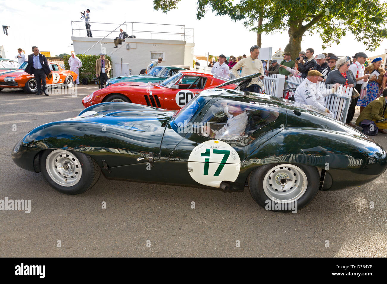 1963 Lister-Jaguar Coupé in the holding paddock for the RAC TT ...