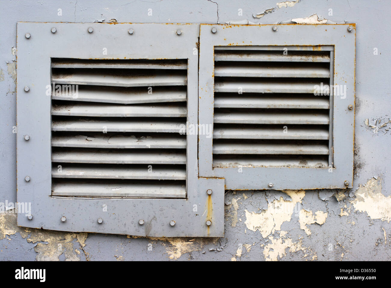 square windows with iron grating Stock Photo - Alamy