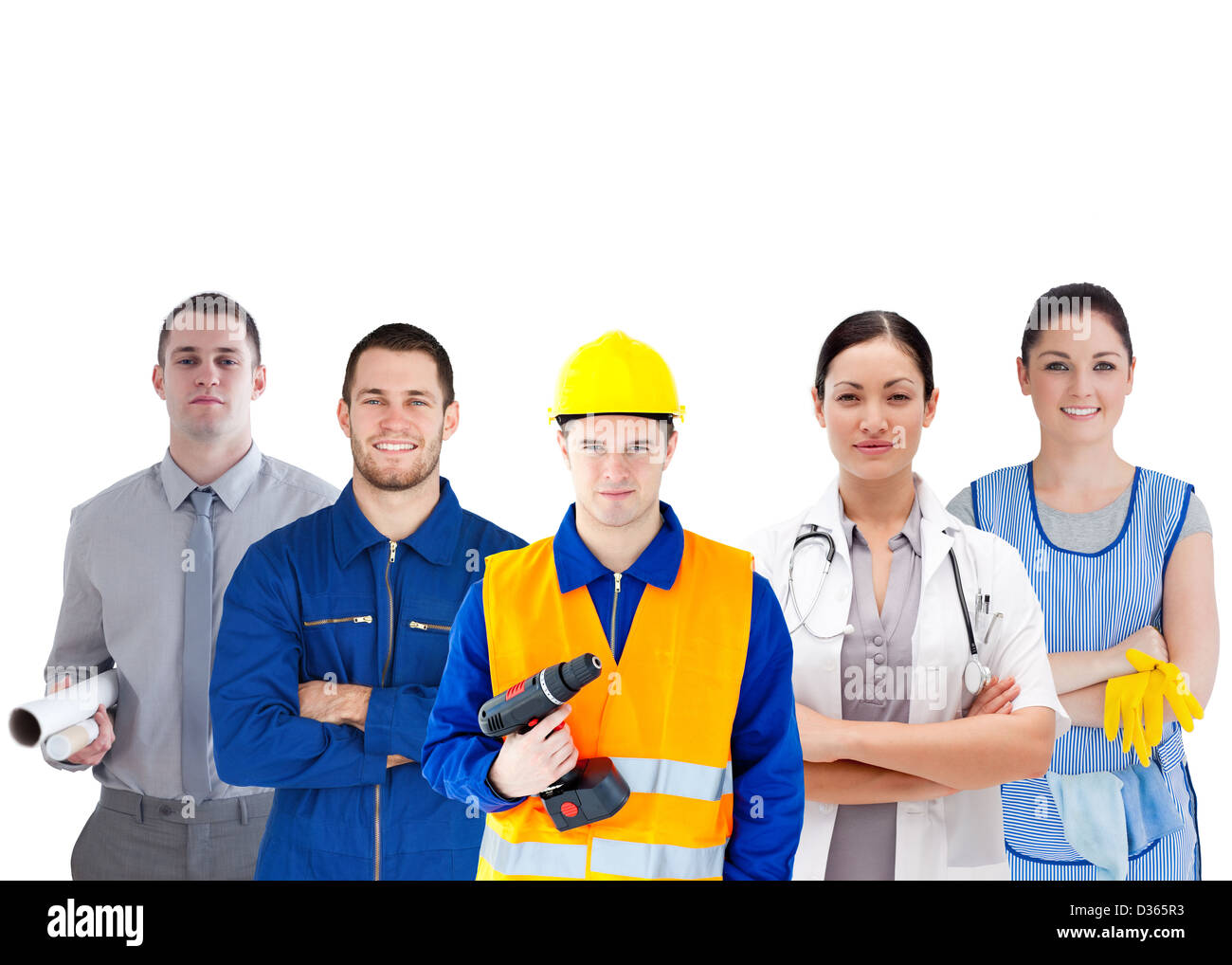 Group people different jobs standing hi-res stock photography and ...