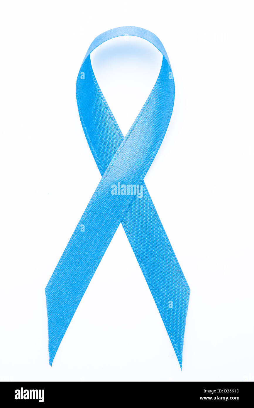 Blue awareness ribbon Stock Photo - Alamy