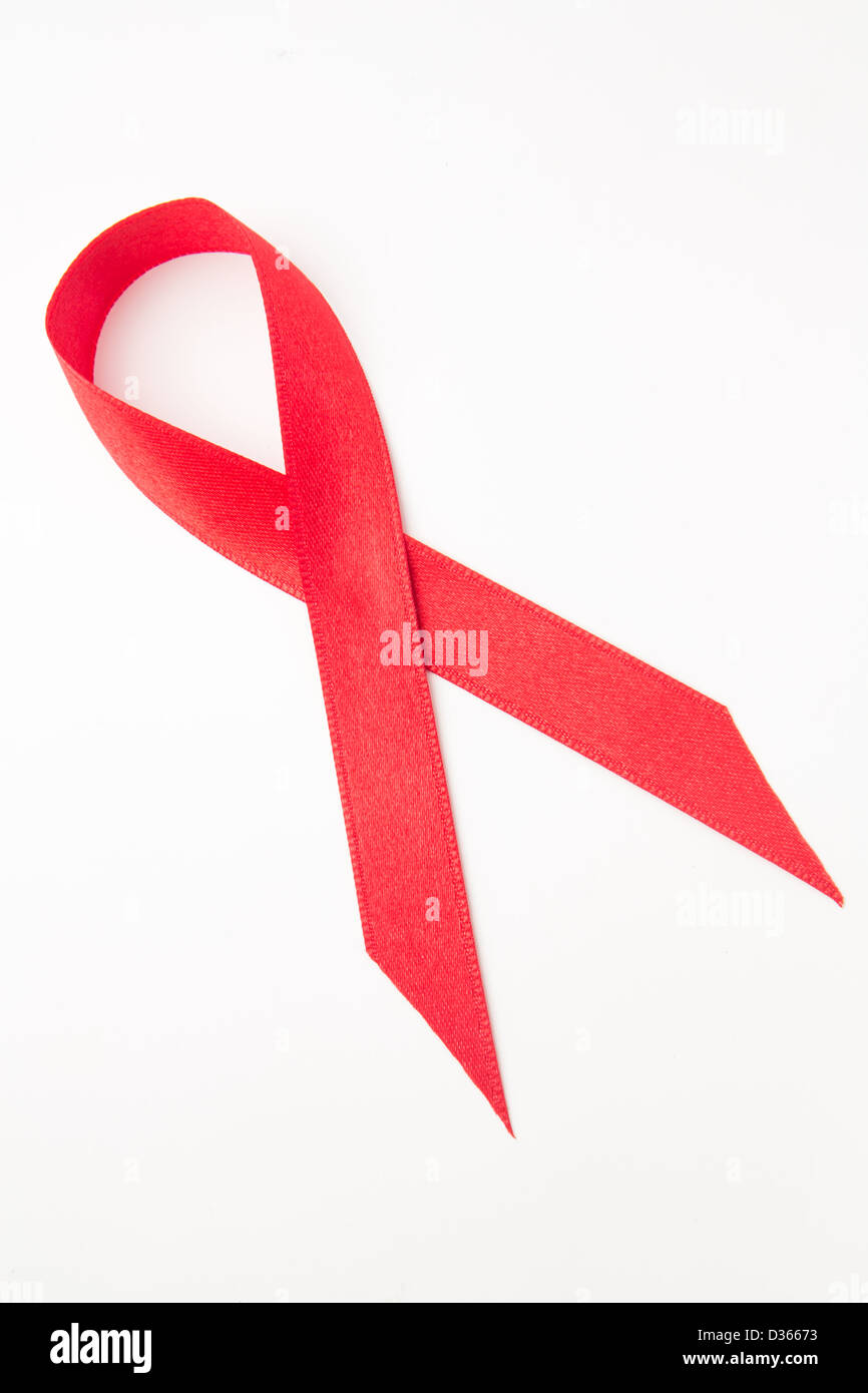 Aids red ribbon Stock Photo - Alamy