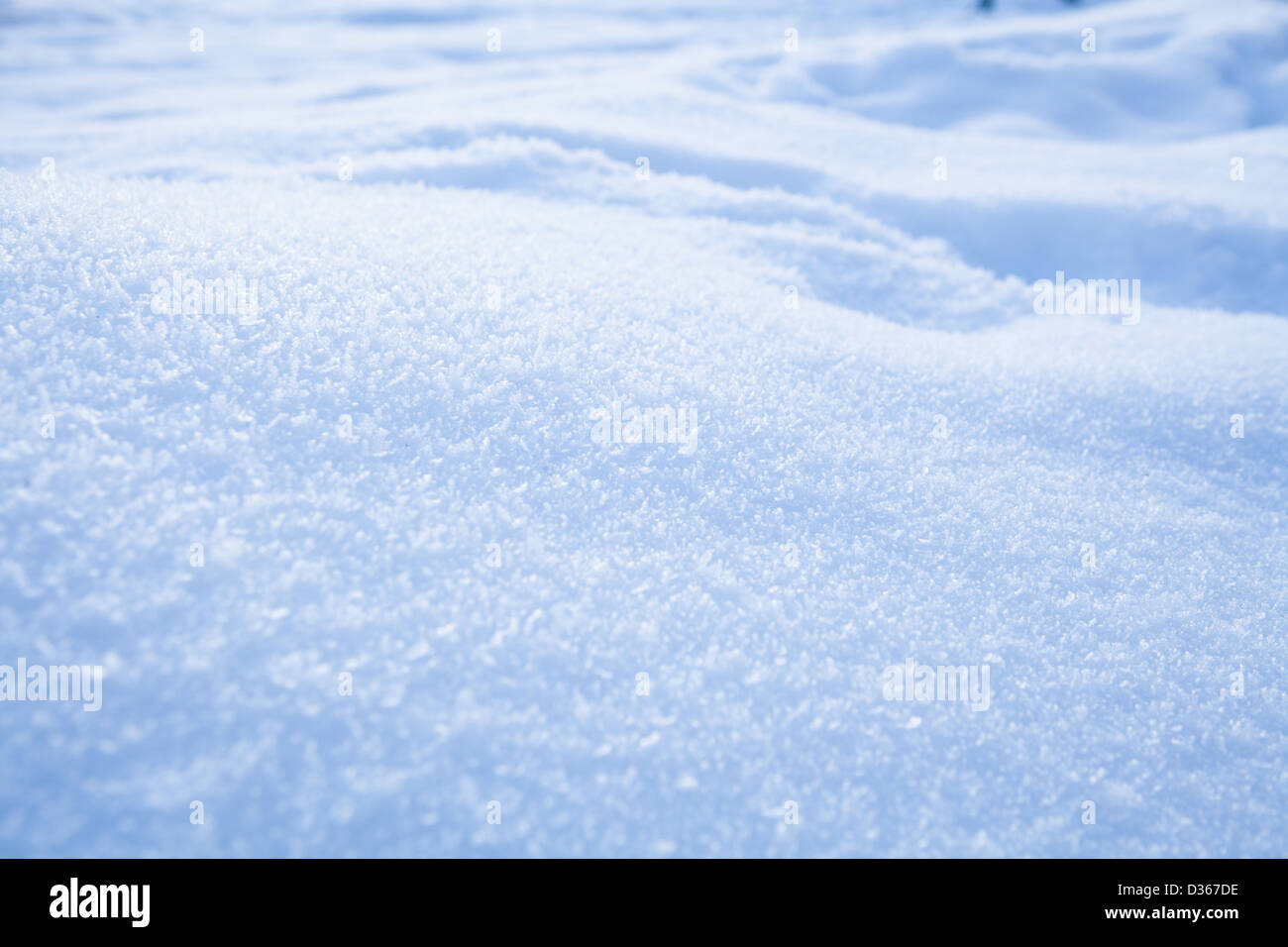 Fresh white powder snow background from outdoors on winter day Stock ...