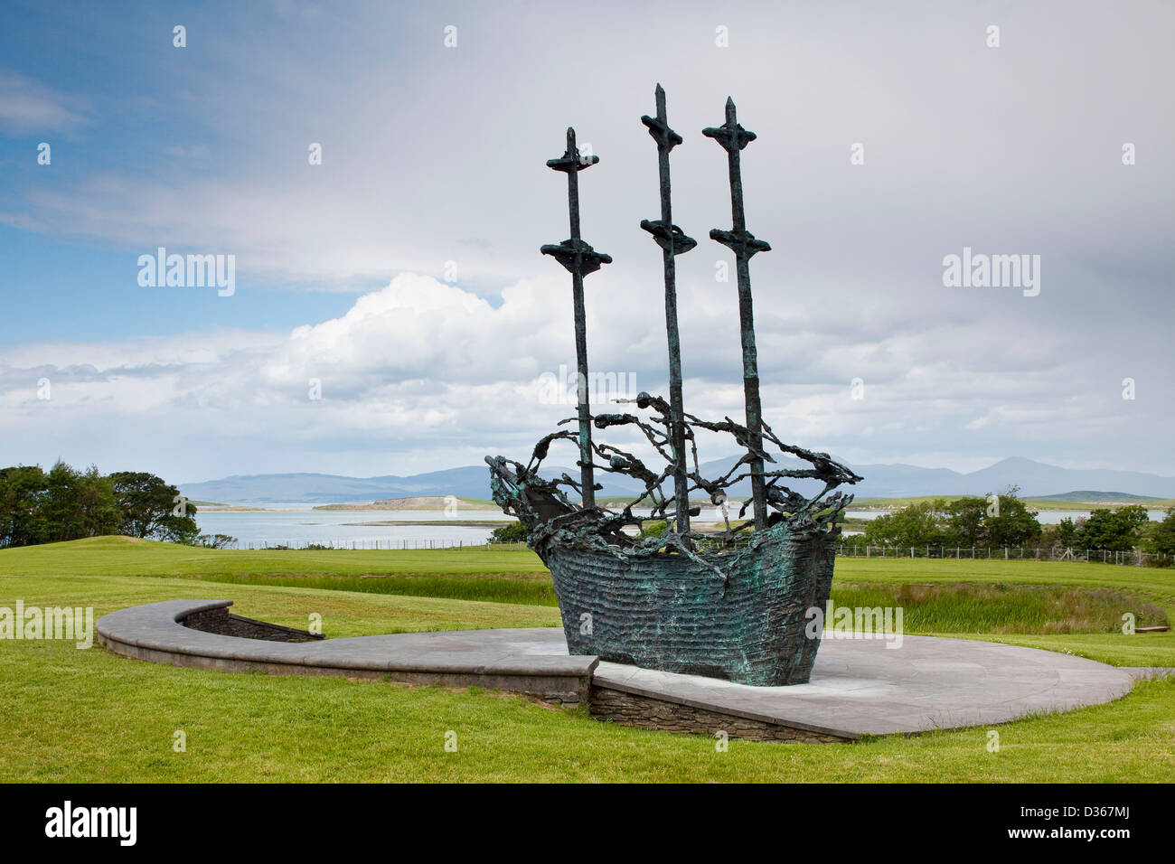 Coffin Ship sculpture, Murrisk, Co. Mayo Stock Photo - Alamy