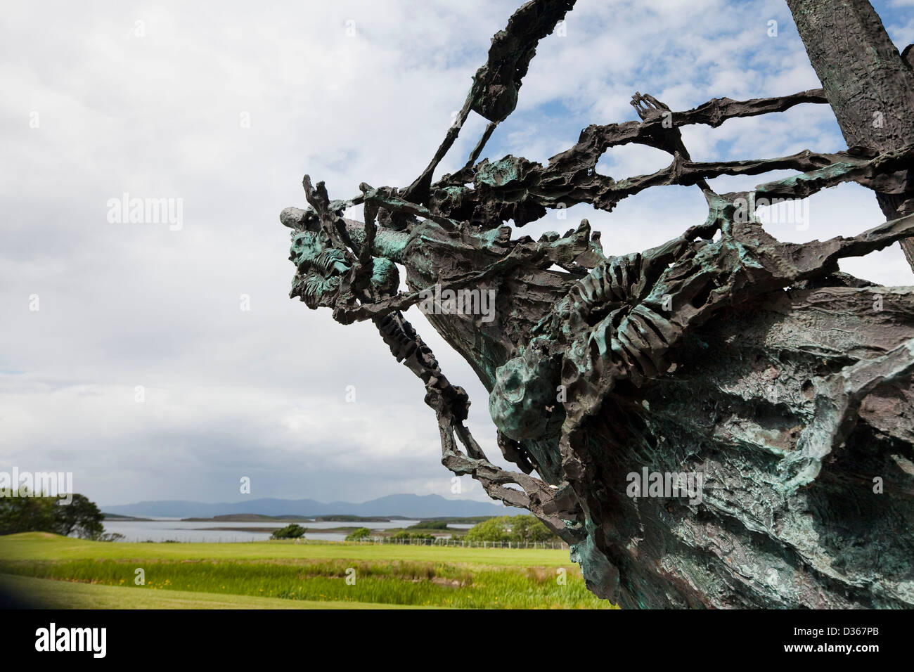 Coffin Ship sculpture, Murrisk, Co. Mayo Stock Photo - Alamy