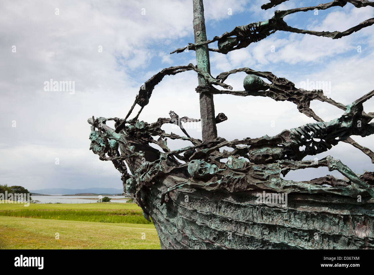 Coffin Ship sculpture, Murrisk, Co. Mayo Stock Photo - Alamy
