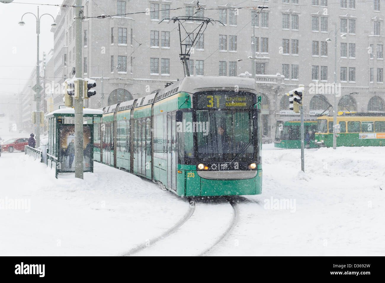 Tram winter snow hi-res stock photography and images - Alamy