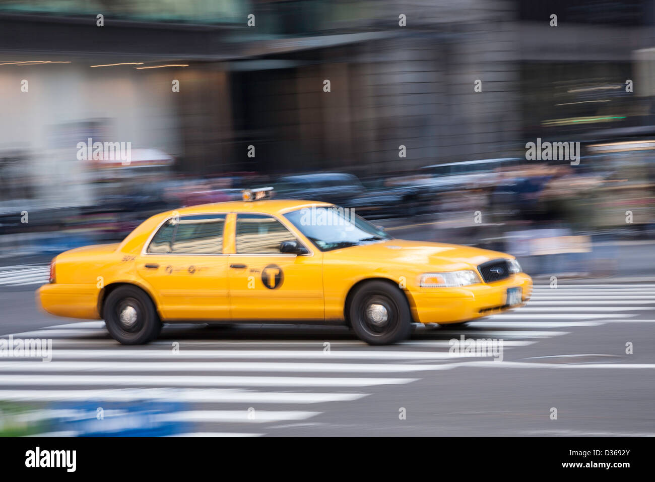 Yellow taxi motion blur hi-res stock photography and images - Alamy