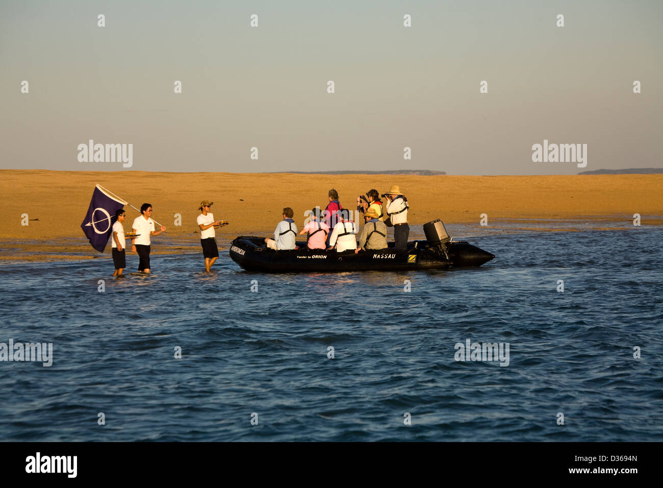 Passengers from the Aussie expedition cruiser Orion are treated to ...
