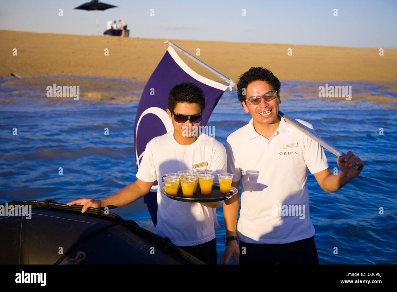 Passengers from the Aussie expedition cruiser Orion are treated to ...