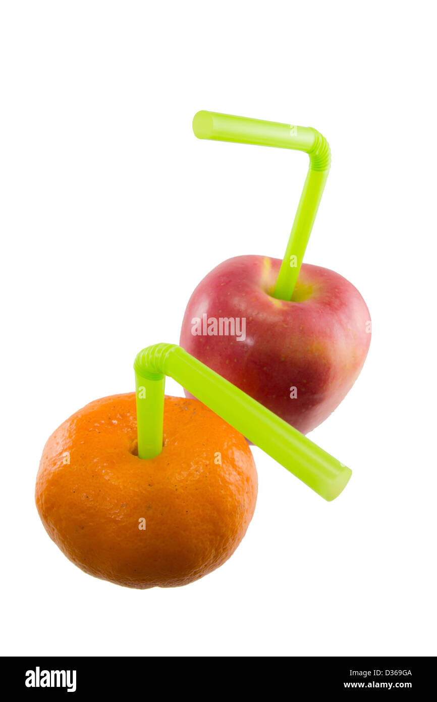 Red apple orange fresh fruit slice cut mixed healthy hi-res stock ...