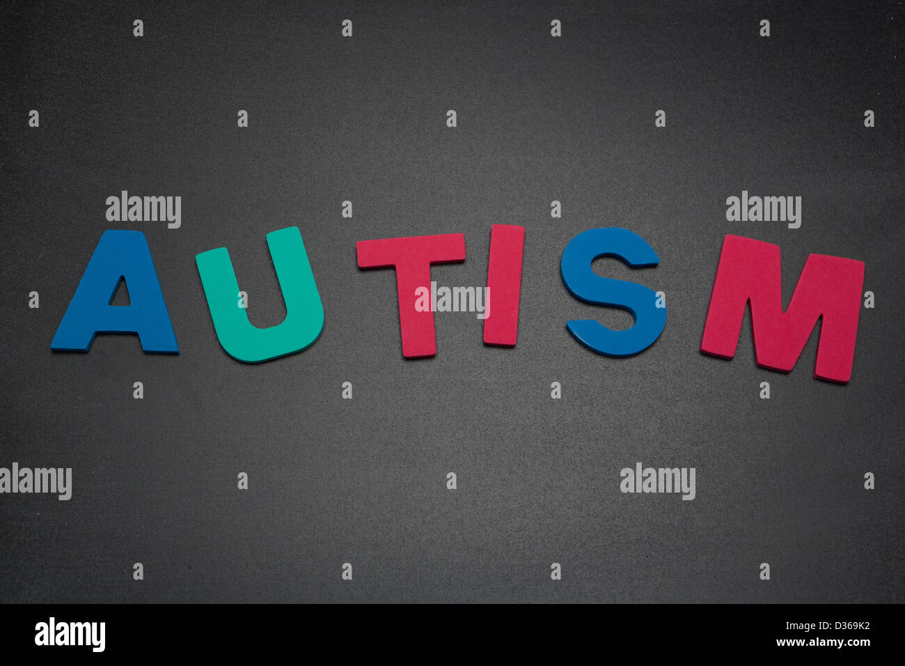 Autism spelled out in colourful letters Stock Photo - Alamy