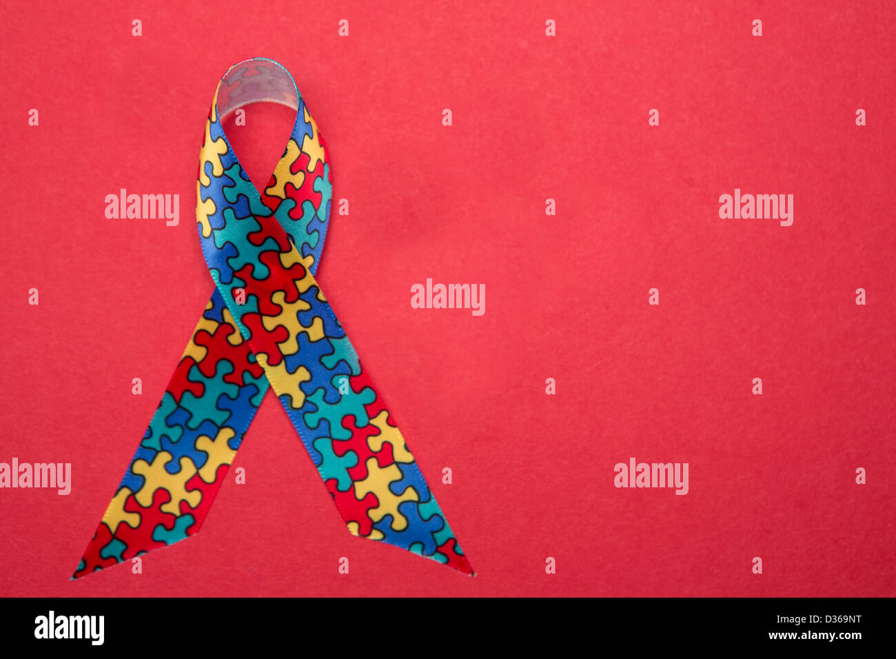 Ribbon for autism and aspergers awareness with copy space Stock Photo ...