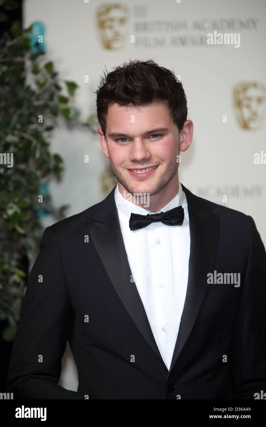 Actor Jeremy Irvine poses in the press room of the EE British Academy ...