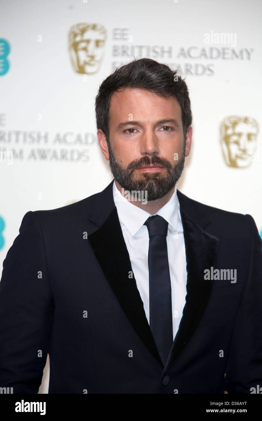 Actor Ben Affleck poses in the press room of the EE British Academy ...