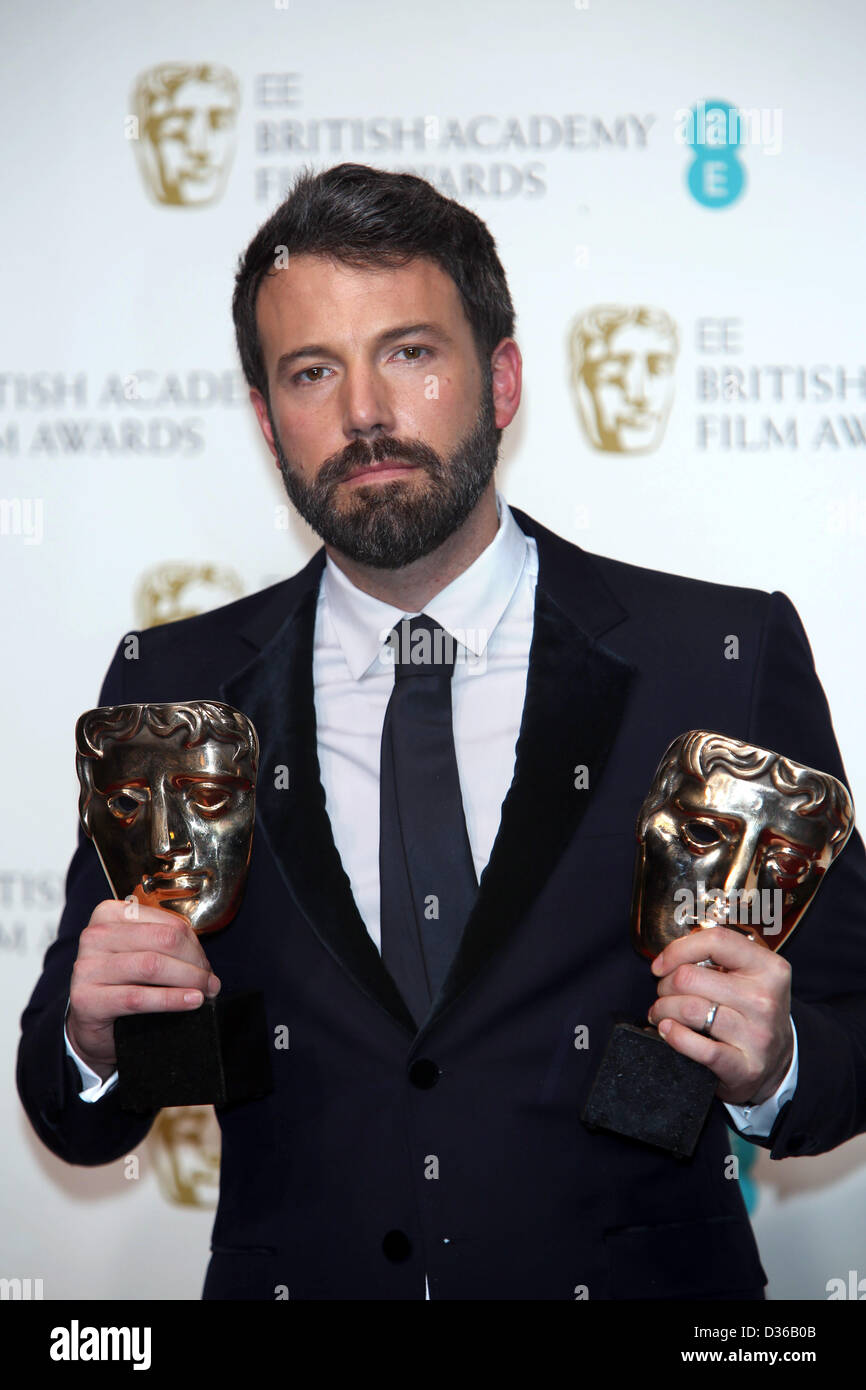 Actor Ben Affleck poses in the press room of the EE British Academy ...