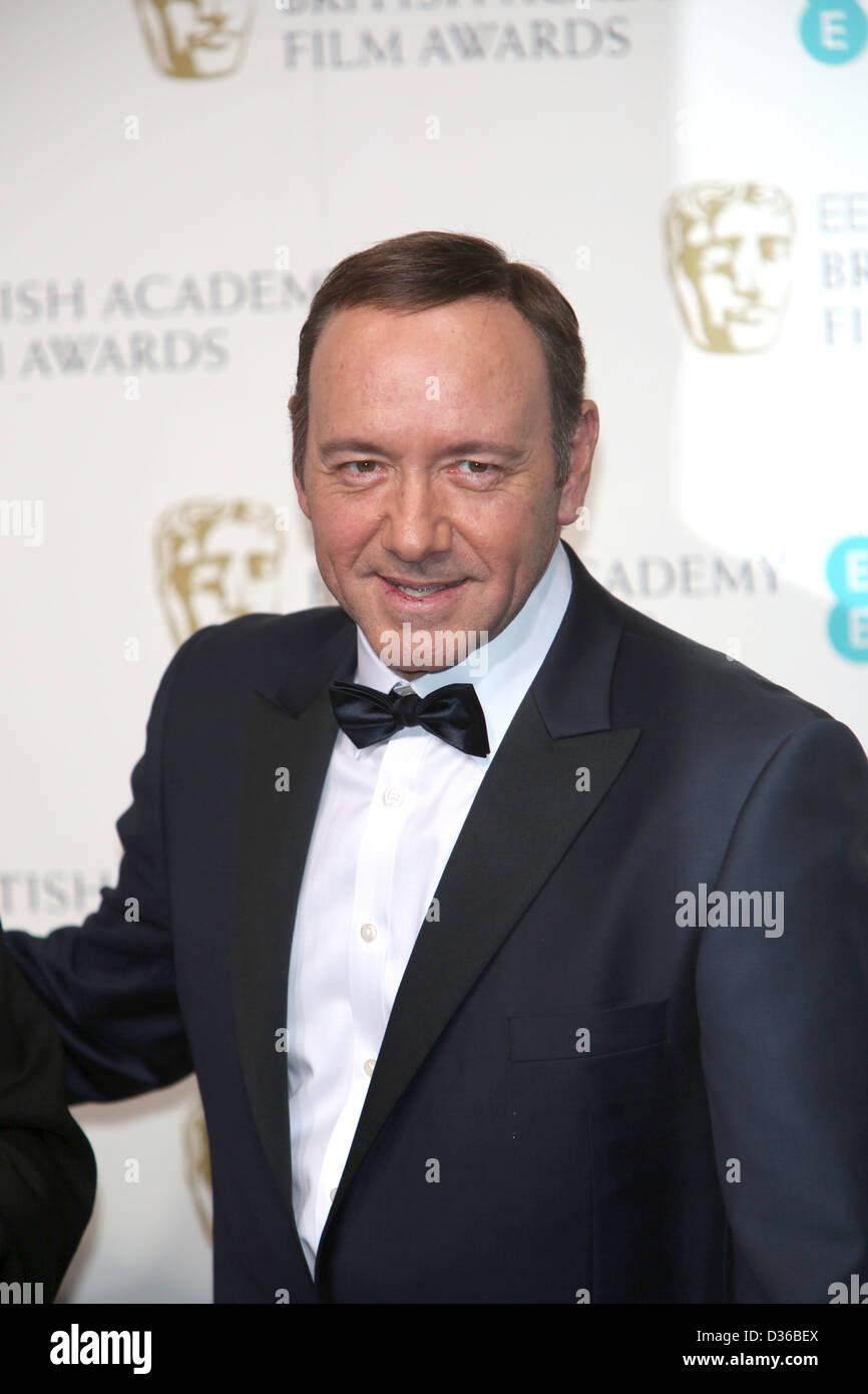 Actor Kevin Spacey poses in the press room of the EE British Academy ...