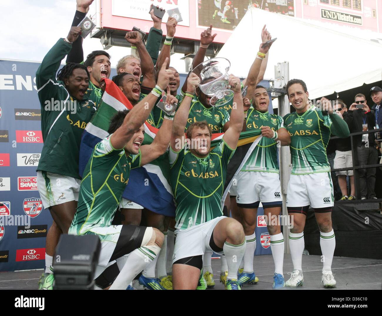 Las Vegas, Nevada, USA. 10th February 2013. South Africa Cup Winners in ...