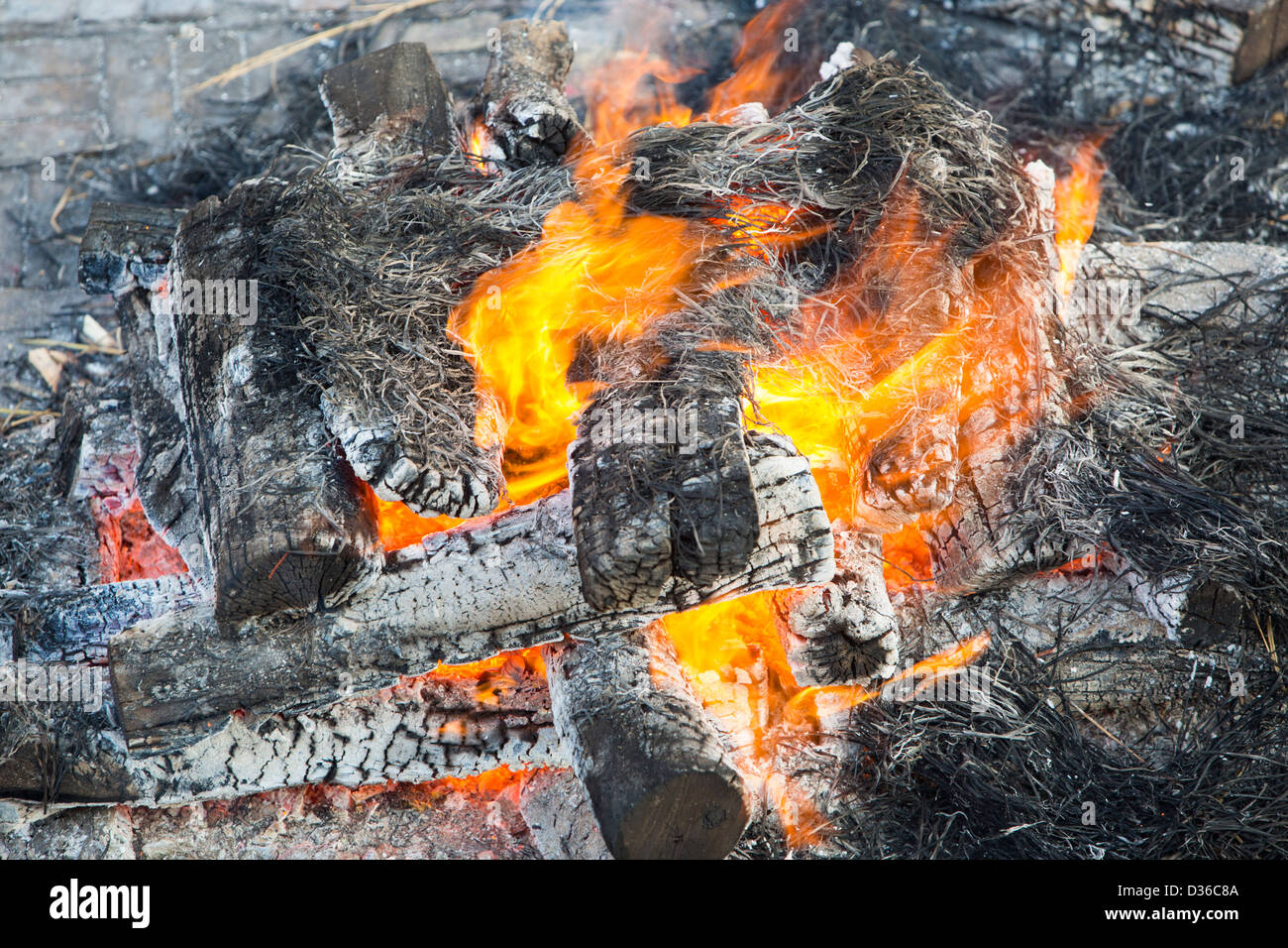 A Hindu cremation ceremony at Pashupatinath Temple, a Hindu temple of ...