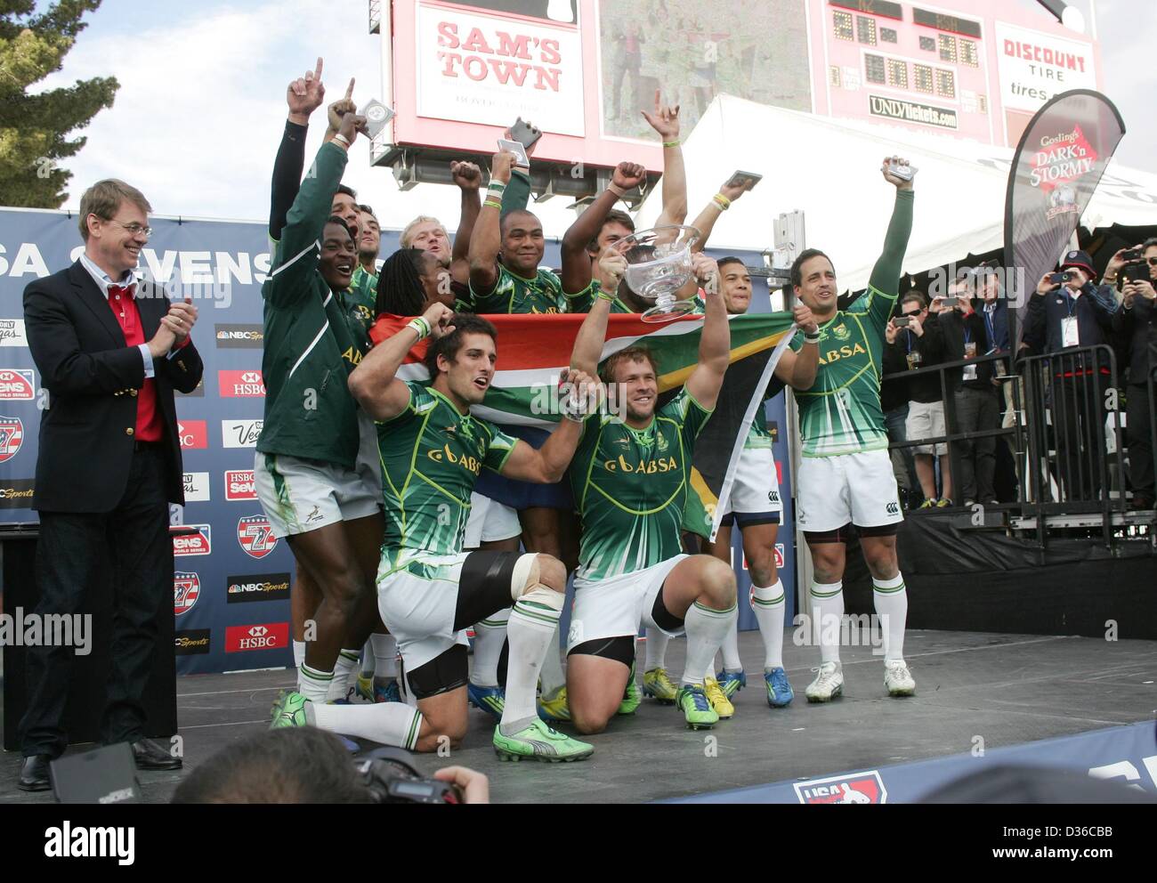 Las Vegas, Nevada, USA. 10th February 2013. South Africa Cup Winners in ...