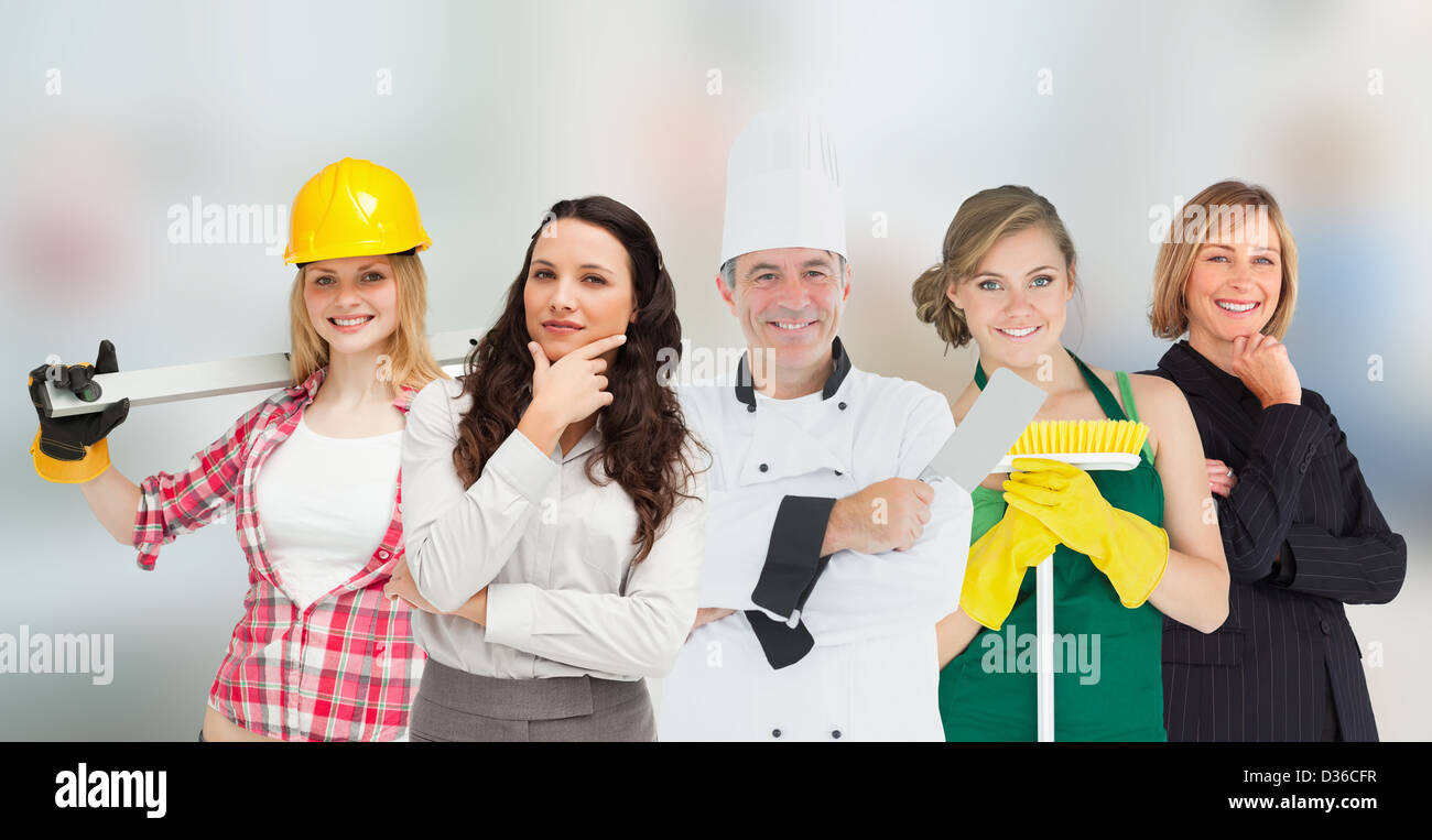 Woman builder smiling camera hi-res stock photography and images - Alamy