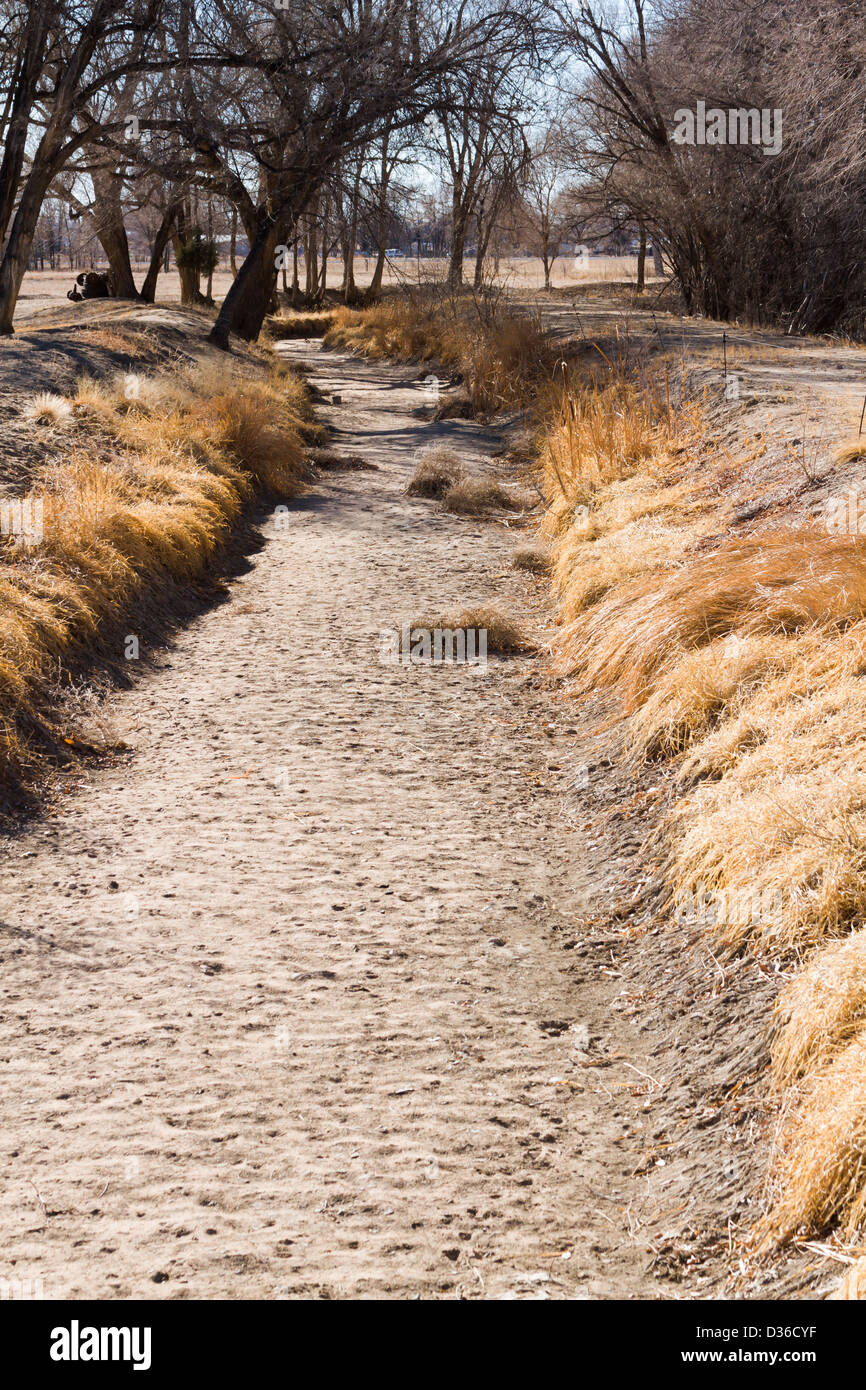 Drainage ditch without water Stock Photo - Alamy