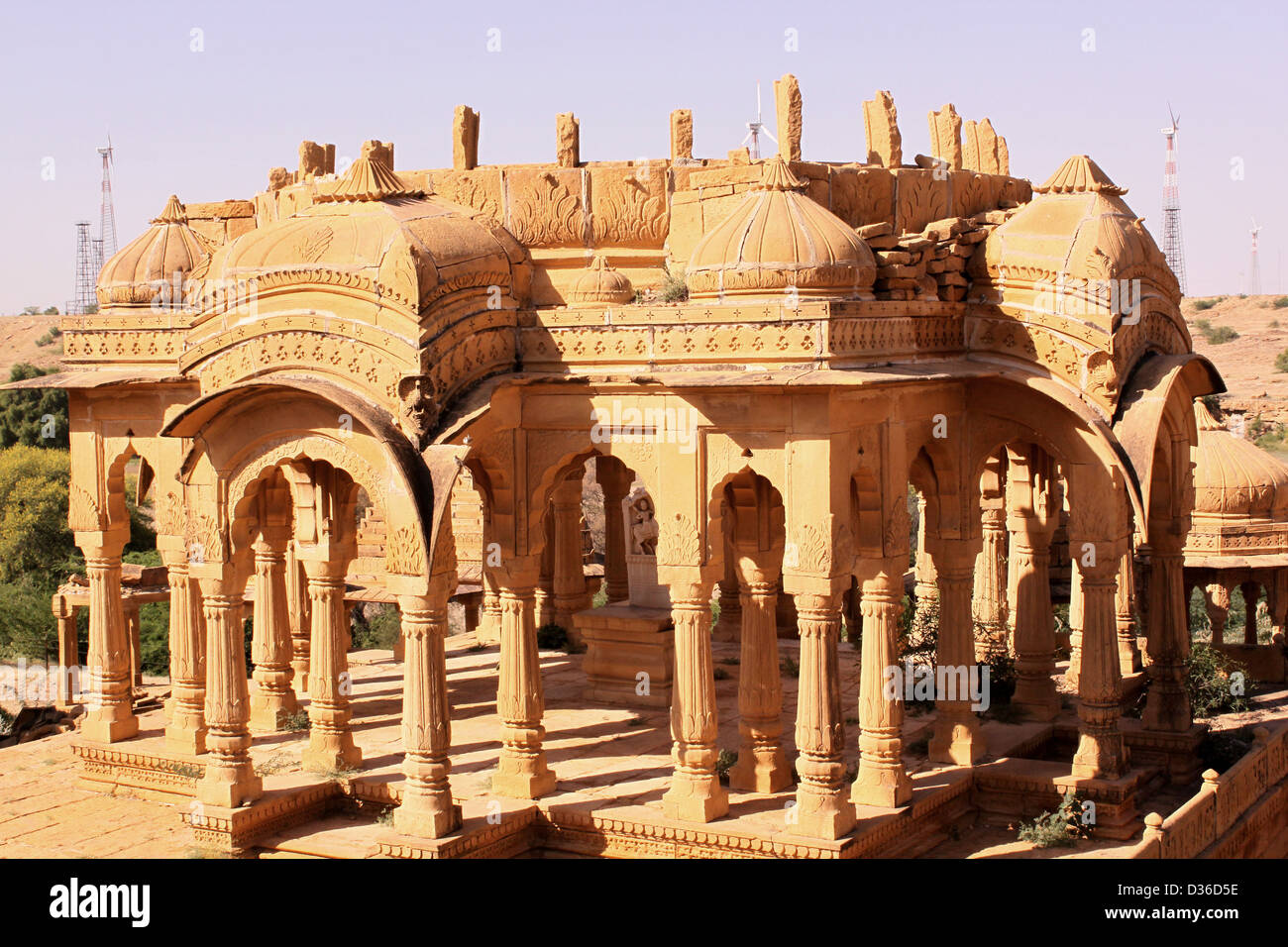 Royal Chhatris or cenotaph of Bada Bagh Jaisalmer Rajasthan India Stock ...