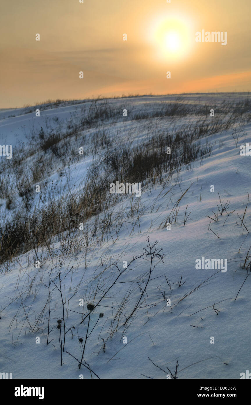 Ukrainian winter landscape with snow and sun Stock Photo - Alamy