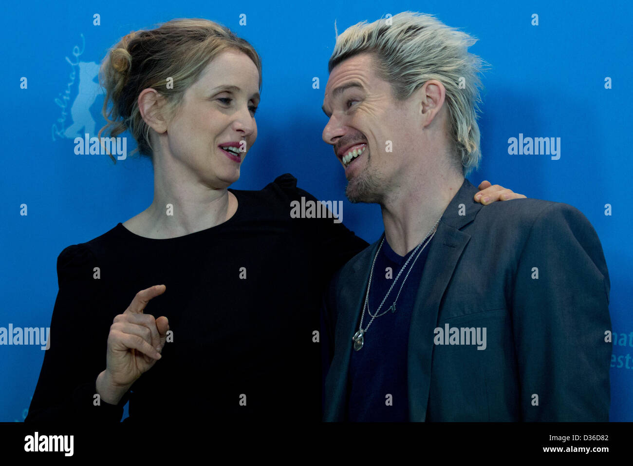 French-born actress Julie Delpy and US actor Ethan Hawke pose at a ...