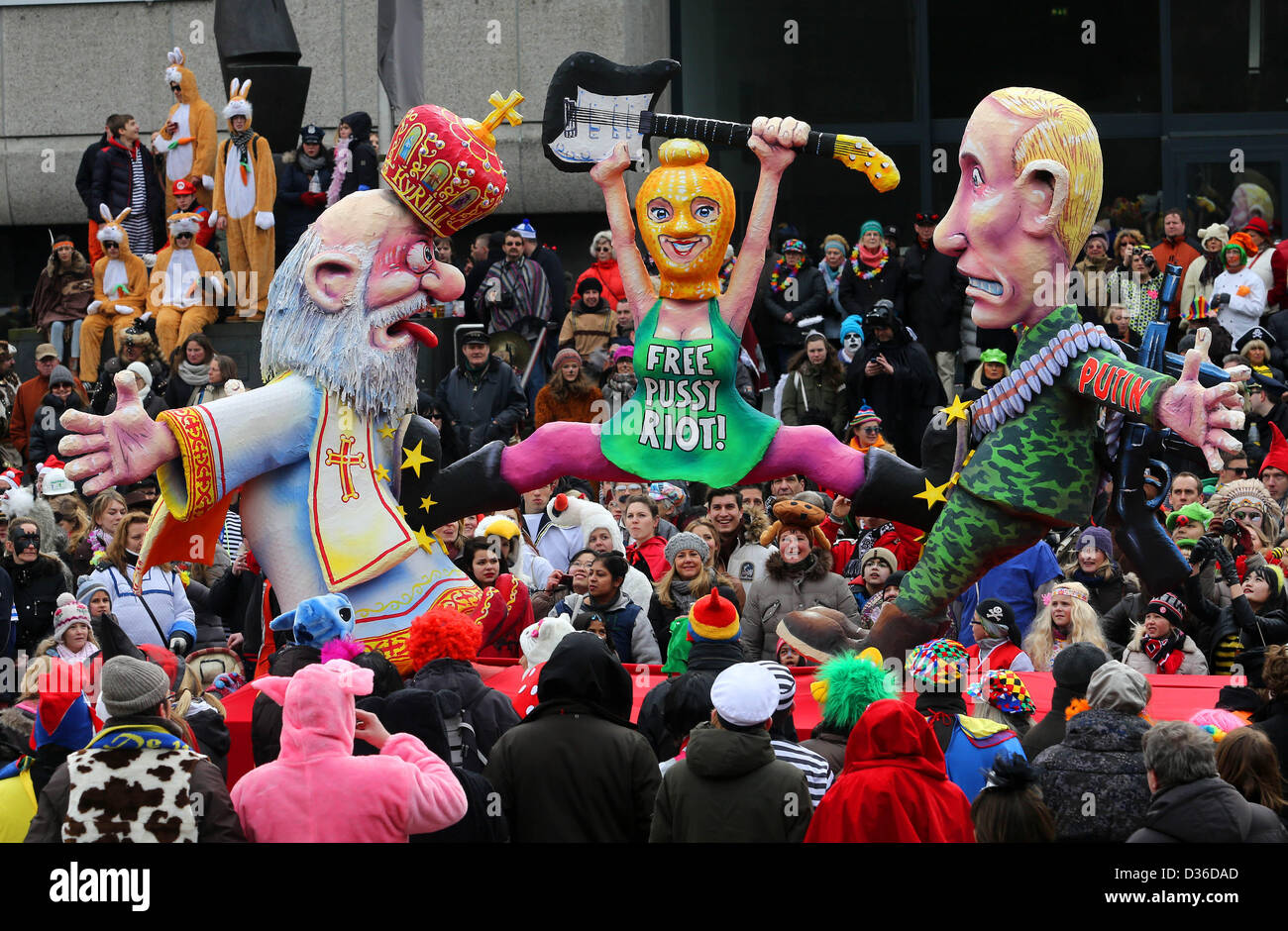 A Carnival Float On The Topic Of Putinpussy Riot Takes Part In The Carnival Parade In