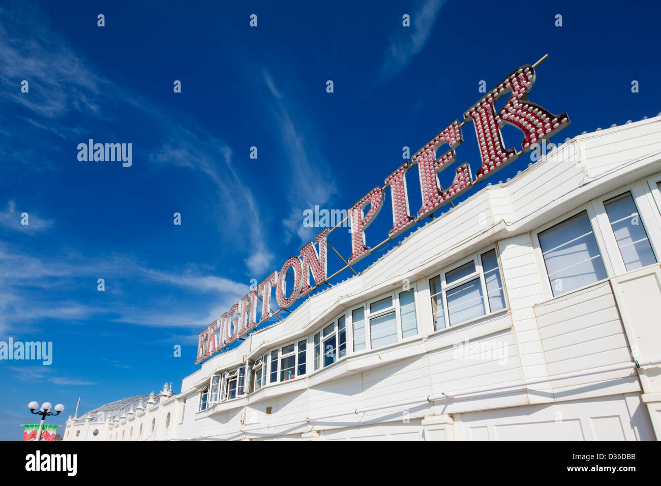 Brighton Pier sign, Brighton, Sussex, England Stock Photo - Alamy